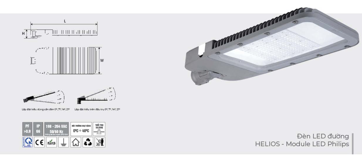 Đèn LED đường HELIOS - Module LED Philips