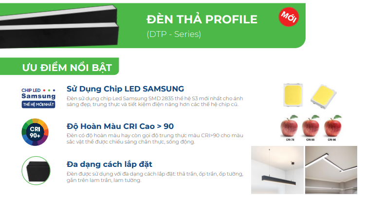 ĐÈN THẢ PROFILE (DTP - Series)