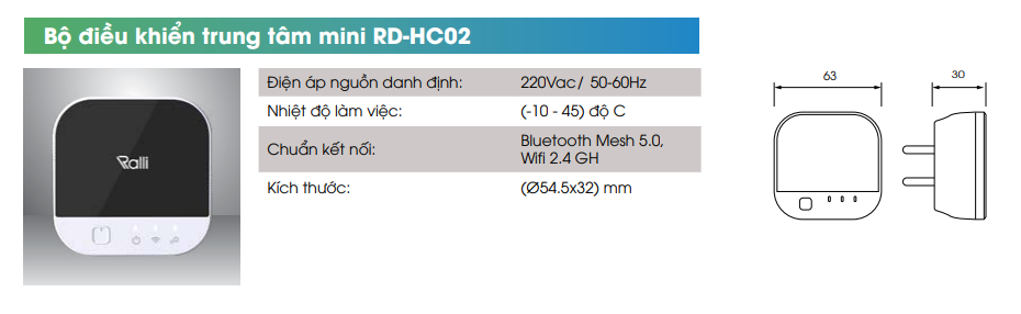 Bộ điều khiển trung tâm mini RD-HC02