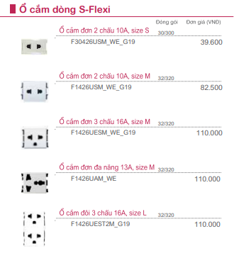 Ổ cắm dòng S-Flexi